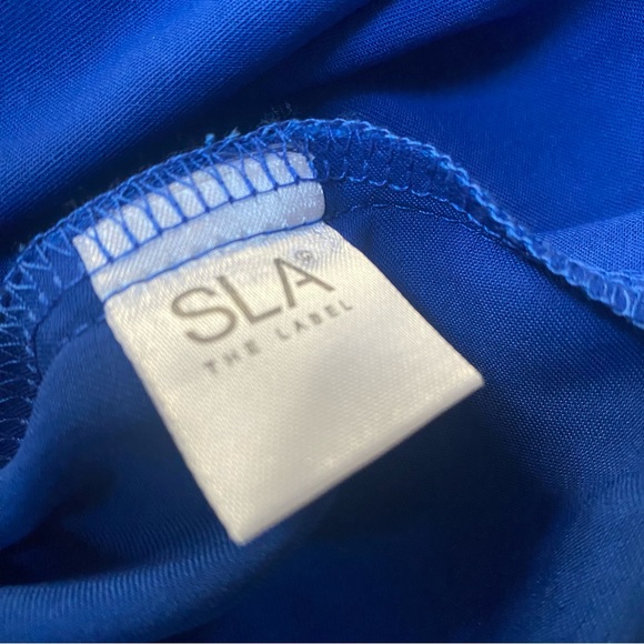 SLA The Label | Tops | Sla The Label Satin Mykonos Royal Blue Button ...
